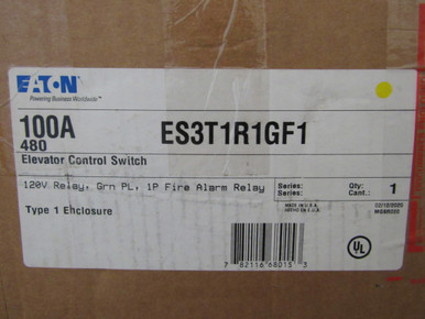 Eaton ES3T1R1GF1 Disconnect Switches Elevator Control Switch 3P 100A ...