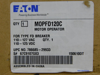 Eaton MOPFD120C Motor Operators 1A 127V FD Frame