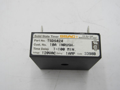 Ssac TSDS424 Timers and Time Switches Solid State 10A 120V 1-100 Min.