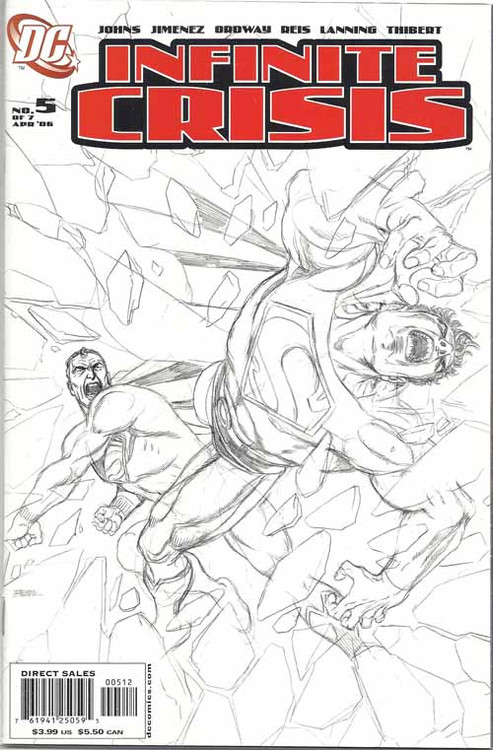 Infinite Crisis 5 George Perez Sketch cover 2nd pr -- Johns Jimenez ...