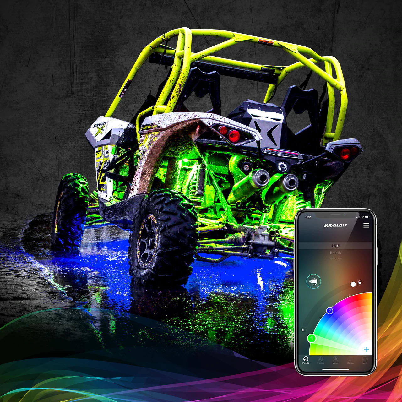 XKGlow RGB LED Rock Lights
