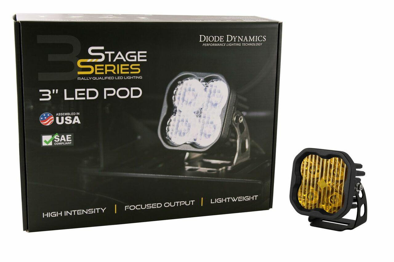 Diode Dynamics Stage Series 3" SAE/DOT Yellow Max LED Light Pod