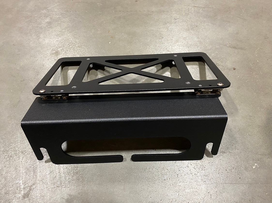 Folding License Plate Mount - Swarfworks