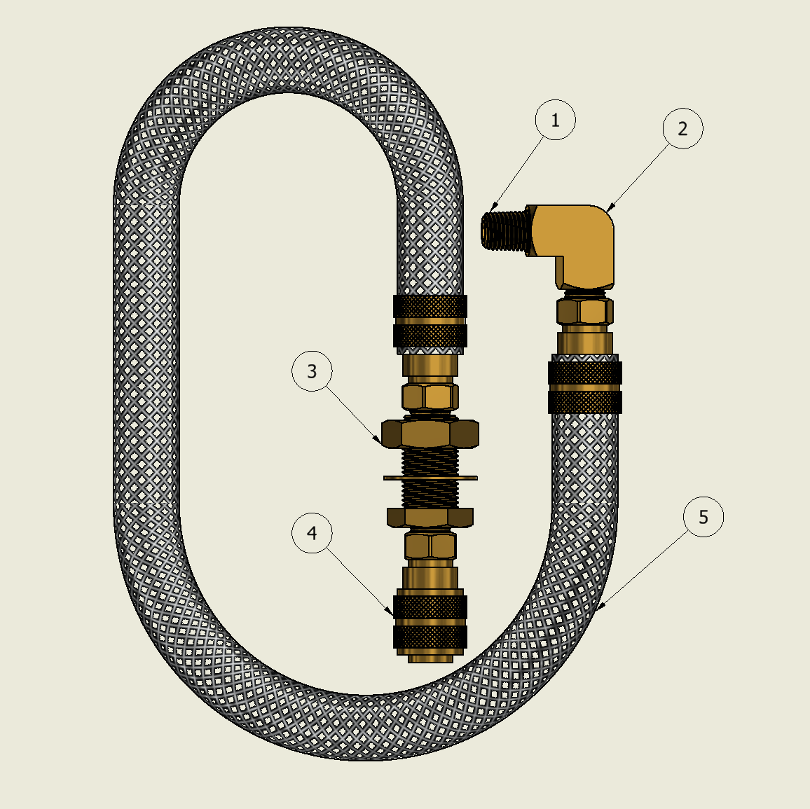 Leader hose kit for ARB Twin Compressor and SwarfWorks bracket