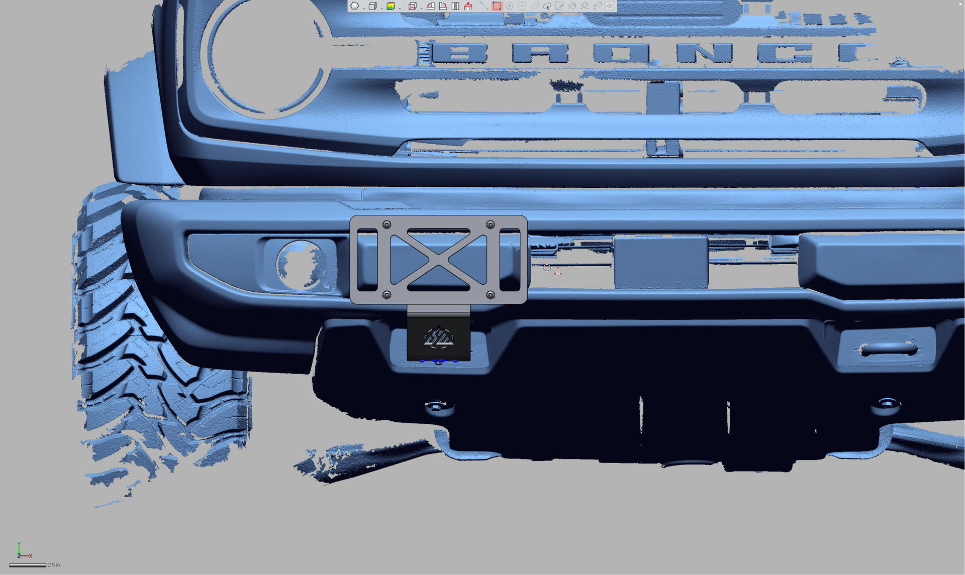 Ford Bronco Front License Plate Mount 2021+