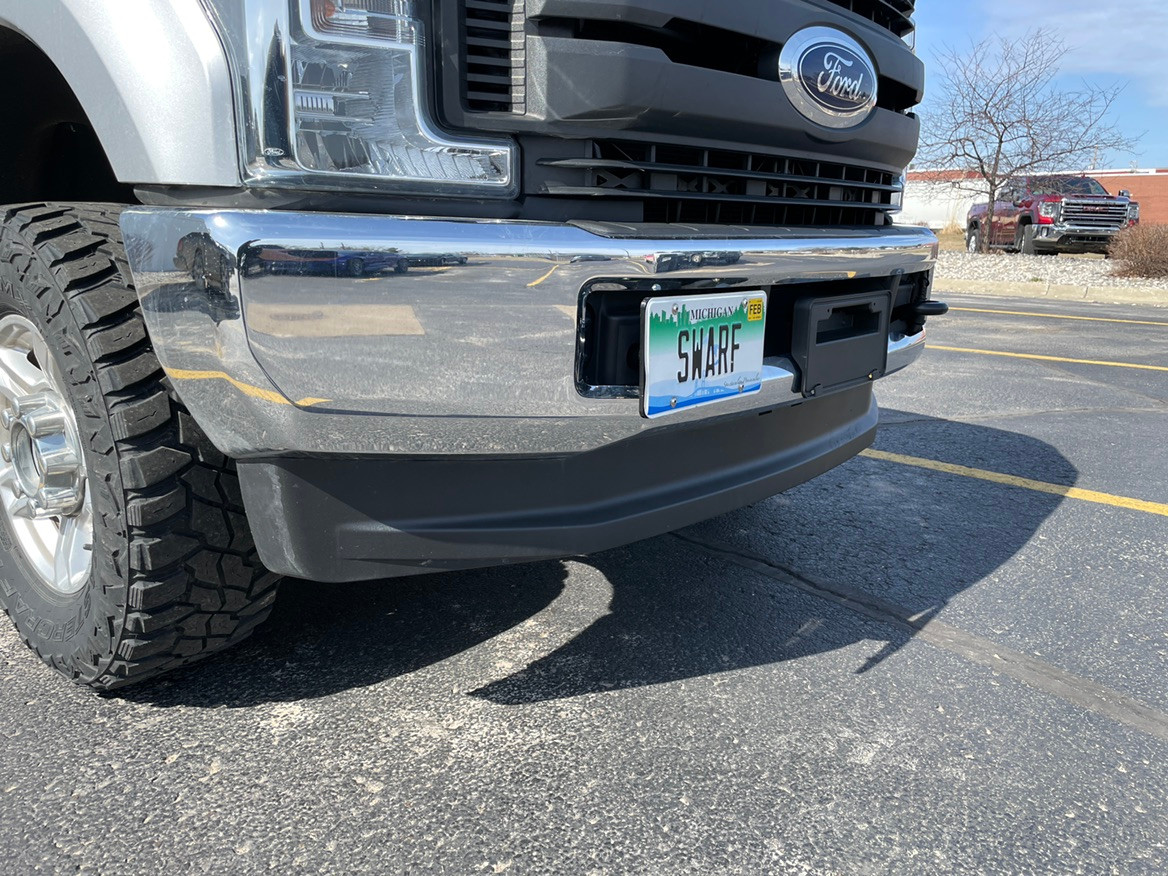 F250/F350 and Tremor Front License Plate Relocation Bracket
