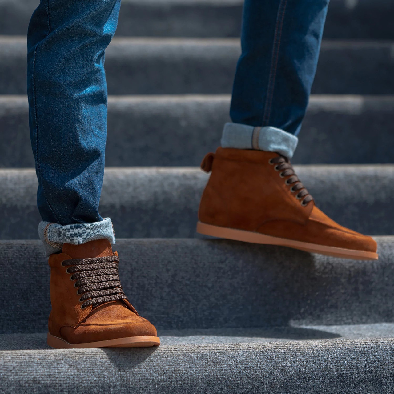 Moc Toe Brown Suede Boots