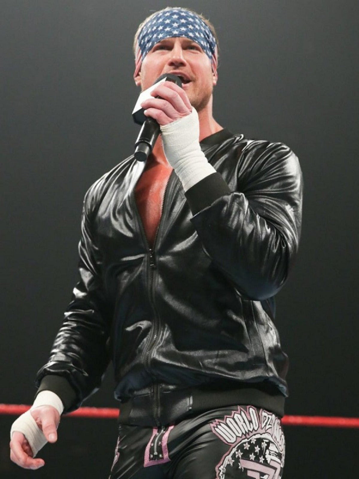 WWE Wrestler Dolph Ziggler Black Leather Jacket