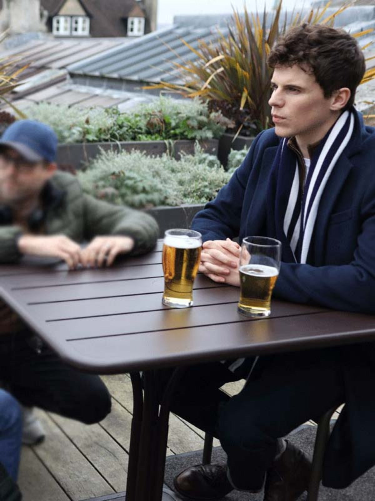 Kent Weber Surprised by Oxford Blue Coat