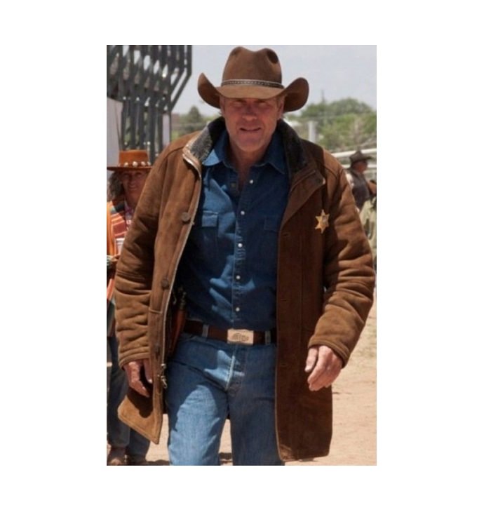 Men's Walt Longmire Sophisticated Brown Leather Coat