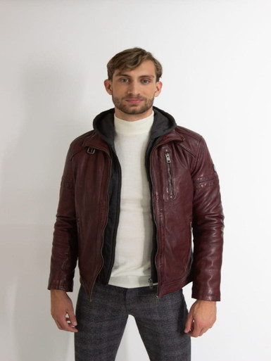 Mens Stylish Roast Beef Leather Jacket