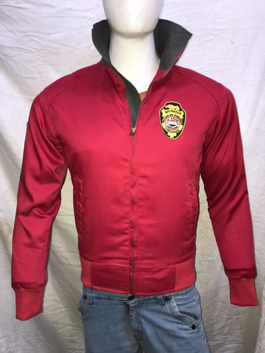 BAYWATCH Bomber Jacket David Hasselhoff Lifeguard Red Jacket