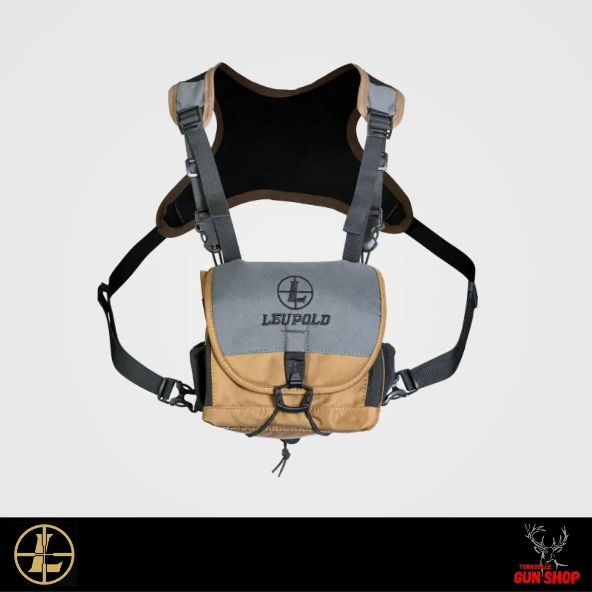Leupold Go Afield Bino Case Tan/Grey Medium – LE172615