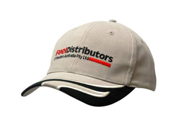 Brushed Heavy Cotton Cap with Wave Indent & Embroidery on Peak - Jaybel ...