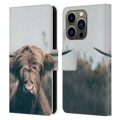Patrik Lovrin Animal Portraits Highland Cow Leather Book Wallet Case ...