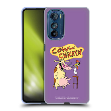 Cow and Chicken Graphics Character Art Soft Gel Case for Motorola Edge ...
