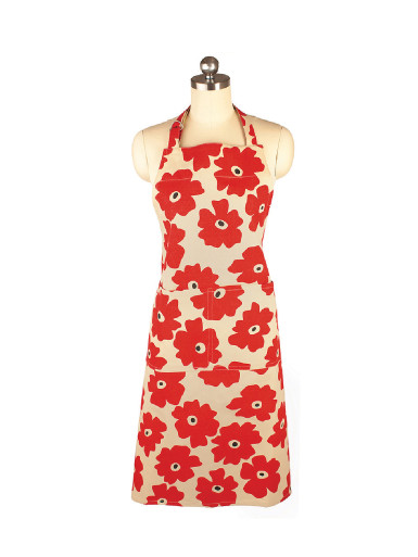 Designer Chef Apron - Red Poppy - Cooks of Crocus Hill