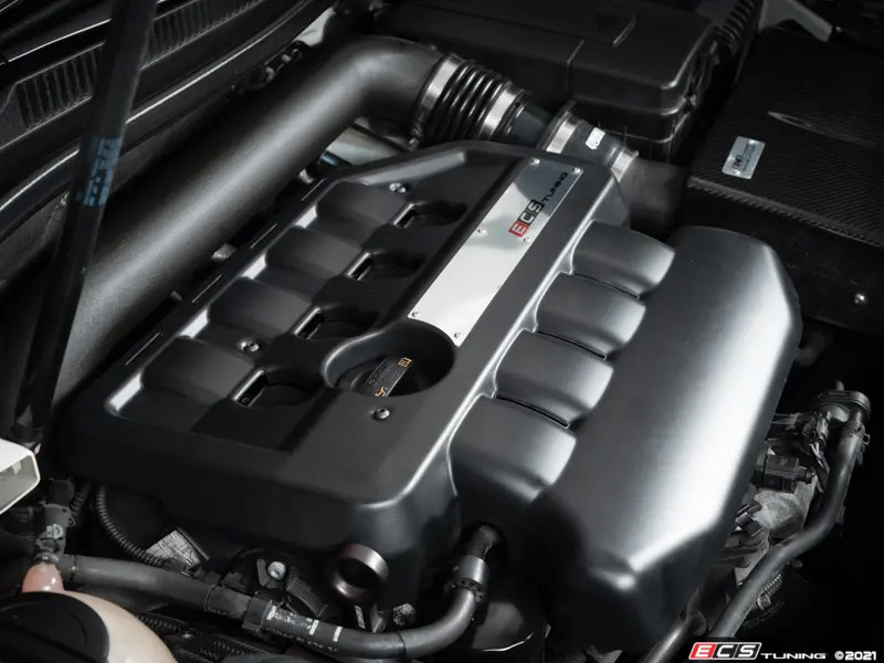 ECS Textured Black Engine Cover - 2.0 TSI Mk6 - Ultimate Customs