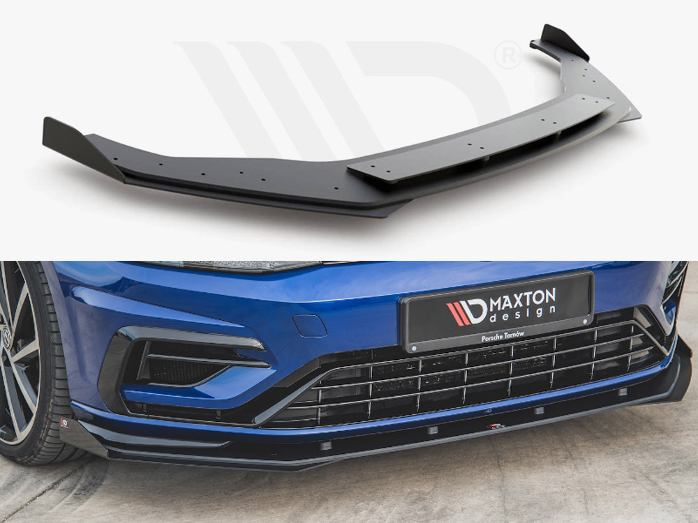 Maxton Design Street Pro Front Splitter + Flaps Vw Golf 7 R / R-Line ...