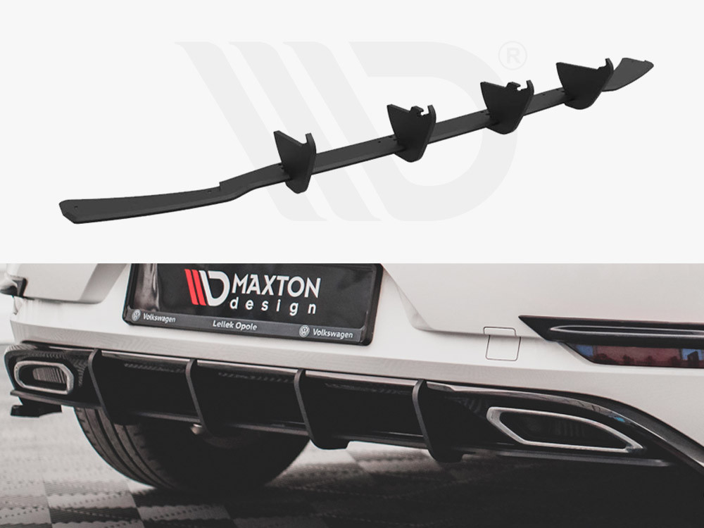 Maxton Design Street Pro Rear Diffuser Vw Golf R-Line Mk7 Facelift ...