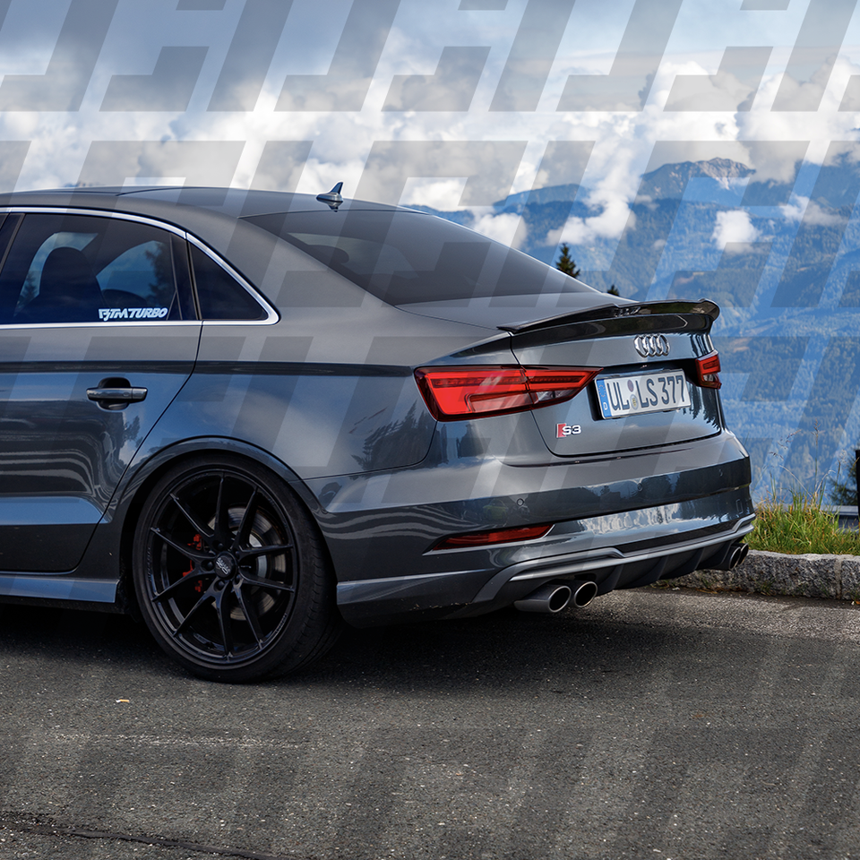 Audi A3/S3/RS3 8V Saloon Carbon Fibre Lip Spoiler (WEAVE)