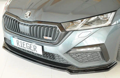 Rieger Front Splitter Gloss Black - Octavia Mk4 vRS - Ultimate Customs