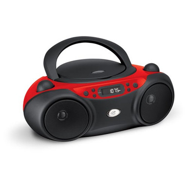 Sporty CD and AM/FM Radio Boombox Red - PIA Products