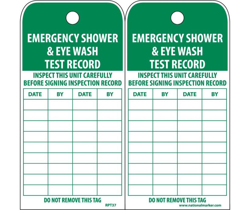EMERGENCY SHOWER & EYE WASH | NATIONAL MARKER | Item RPT37G | Supreme ...