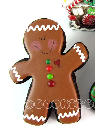 GINGERBREAD BOY WAVING - ecrandal handmade copper cookie cutters