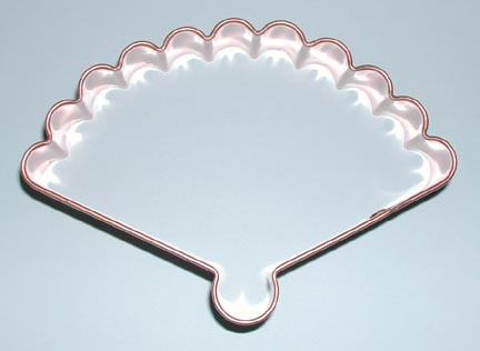 FAN ORNATE - ecrandal handmade copper cookie cutters