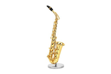Miniature Saxophone w/stand & case - 6" - Heid Music