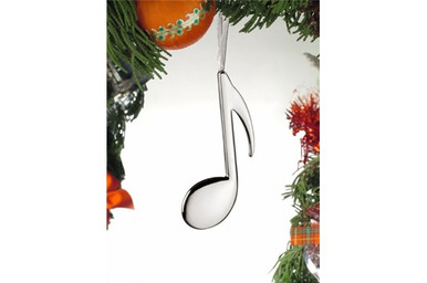 Heid Music | Broadway Gifts Silver 8th Note Ornament