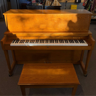 Used Baldwin Hamilton Upright Piano - Honey Oak