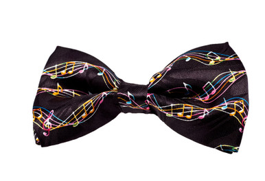 Bow Tie,Rainbow Ribbon Staff, Black - Heid Music