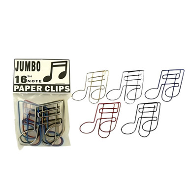 Heid Music | Paper Clips, Jumbo 16th Note 5pk