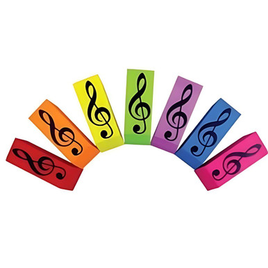 Heid Music | Eraser, G Clef Wedge Assorted Colors