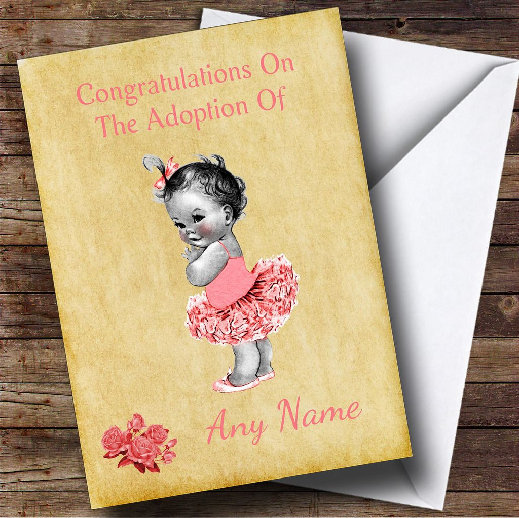 Adoption Vintage Congratulations Adopting A Girl Daughter Customised ...