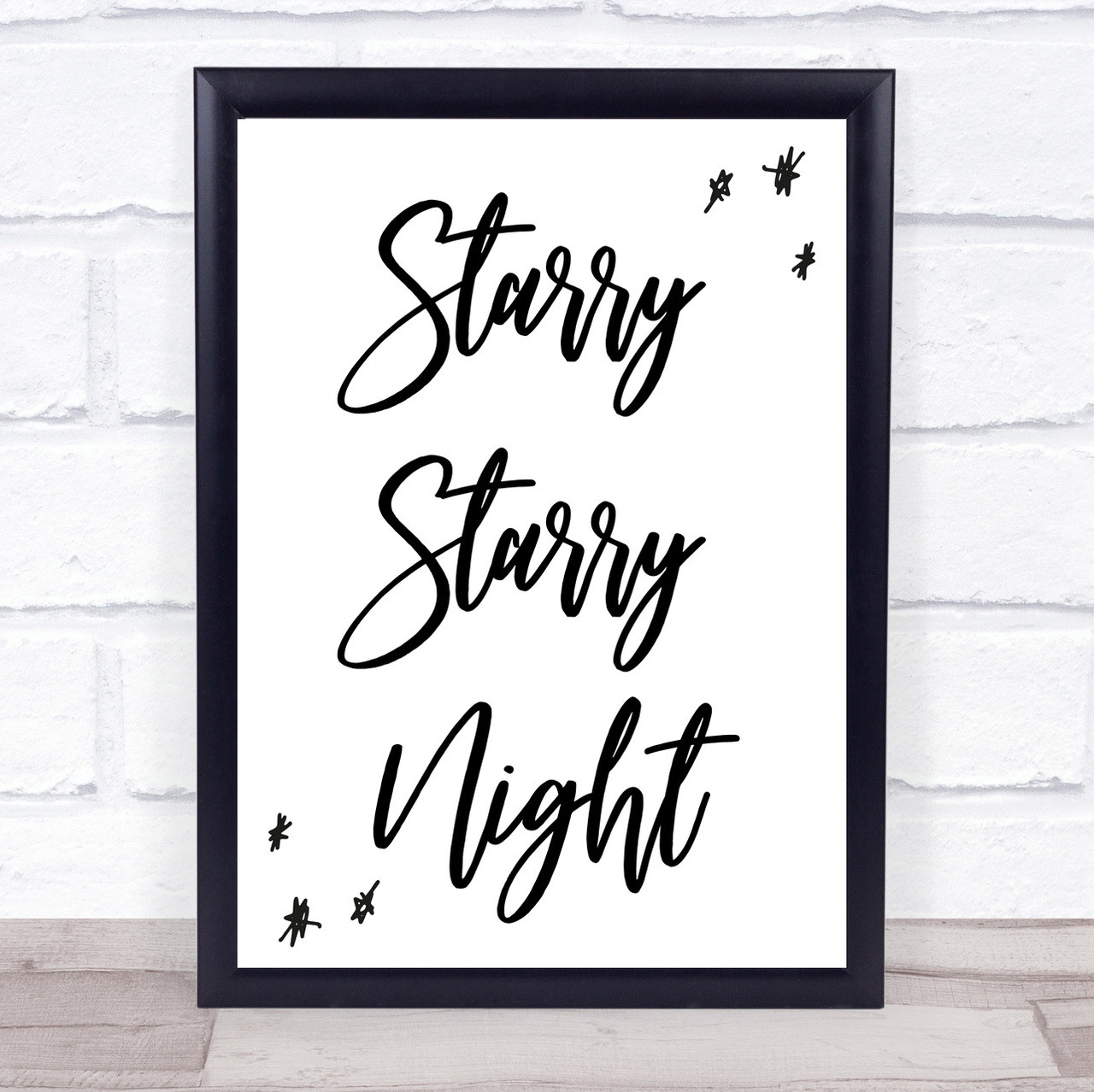 Vincent Starry Starry Night Song Lyric Quote Print - Party Animal Print