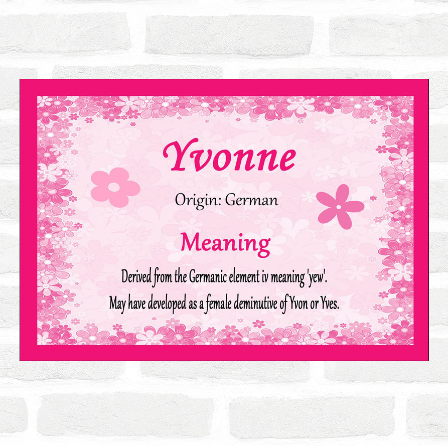 Yvonne Name