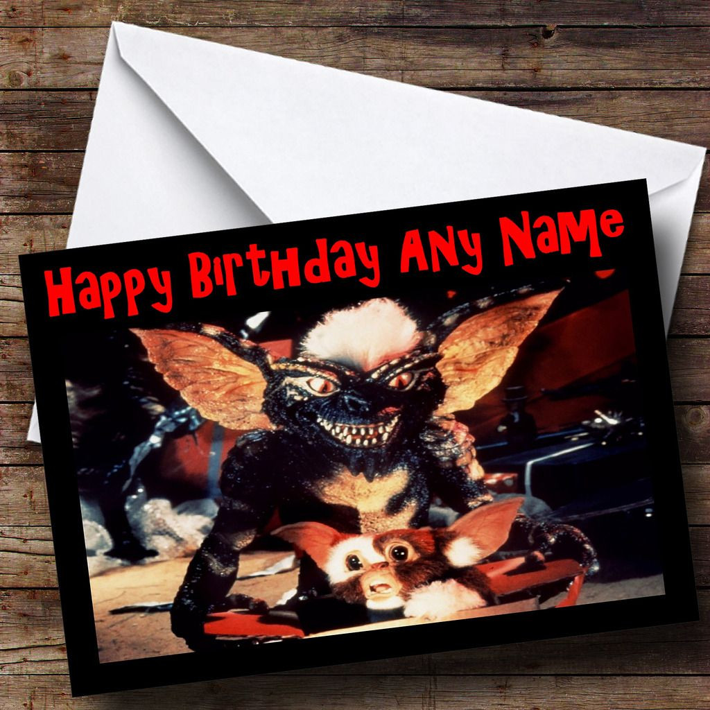 Gremlins Customised Birthday Card - Party Animal Print