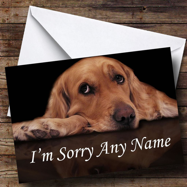 Sad Jack Russell Puppy Customised Sorry Card - Party Animal Print