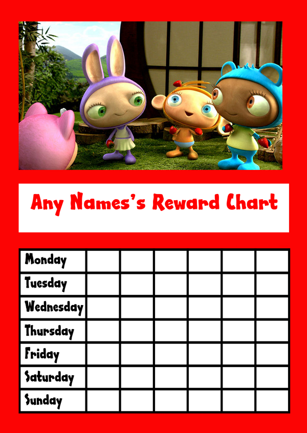 Waybuloo Star Sticker Reward Chart - Party Animal Print