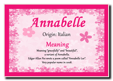 Annabelle Name Meaning Jumbo Magnet - Party Animal Print
