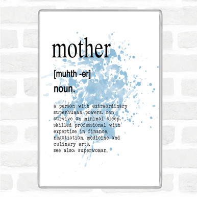 Blue White Word Definition Mother Inspirational Quote Magnet - Party ...