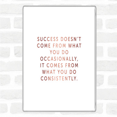 Rose Gold Success Quote Magnet - Party Animal Print