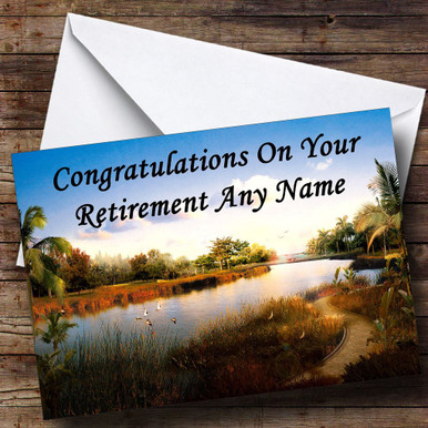 River Customised Retirement Card - Party Animal Print