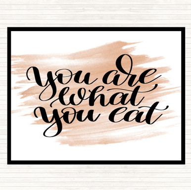 Watercolour You Are What You Eat Quote Mouse Mat - Party Animal Print