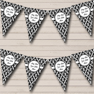 Black And White Traditional Wedding Venue or Reception Bunting - Party ...