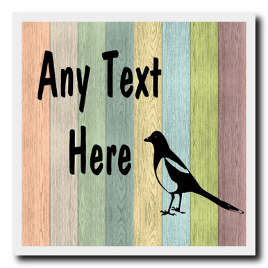 Pastel Wood Magpie Coaster - Party Animal Print