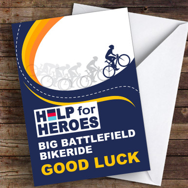 Help For Heroes Big Battlefield Bike Ride Good Luck Personalised Good ...